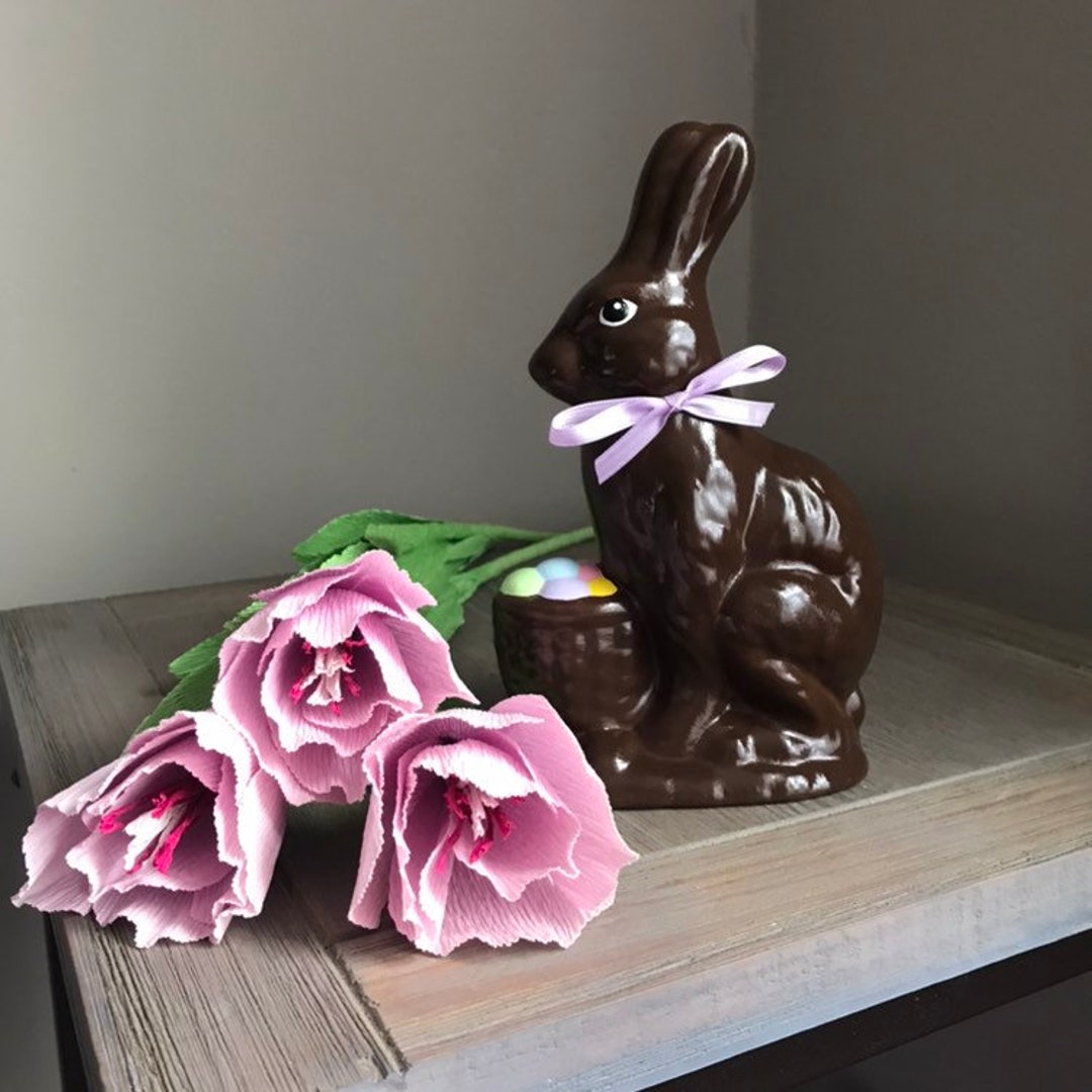 Ceramic Chocolate Easter Bunny (sitting With Basket) - Etsy