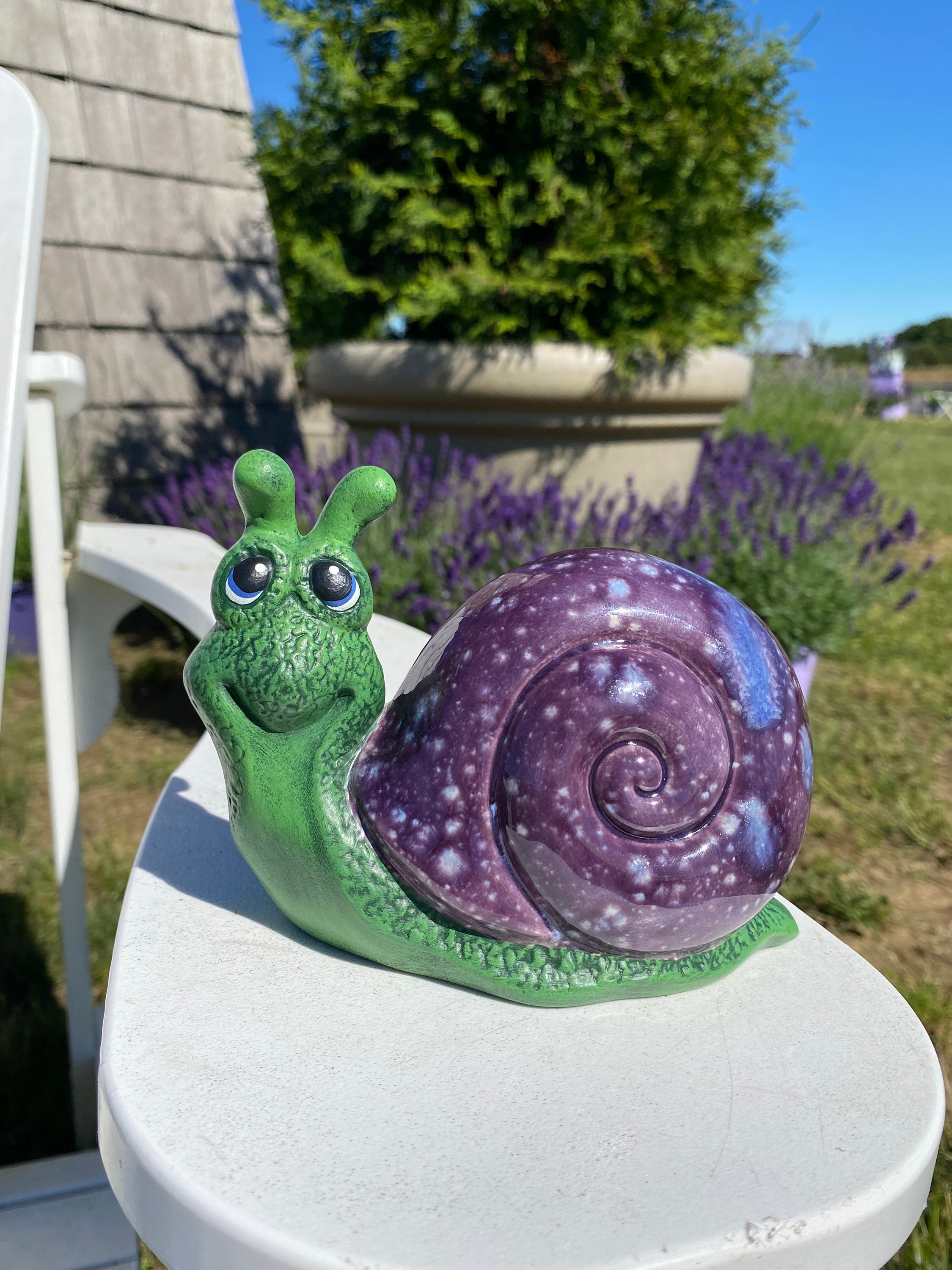 Ceramic Garden Snail – Whimsical Indoor Outdoor Decor - Etsy