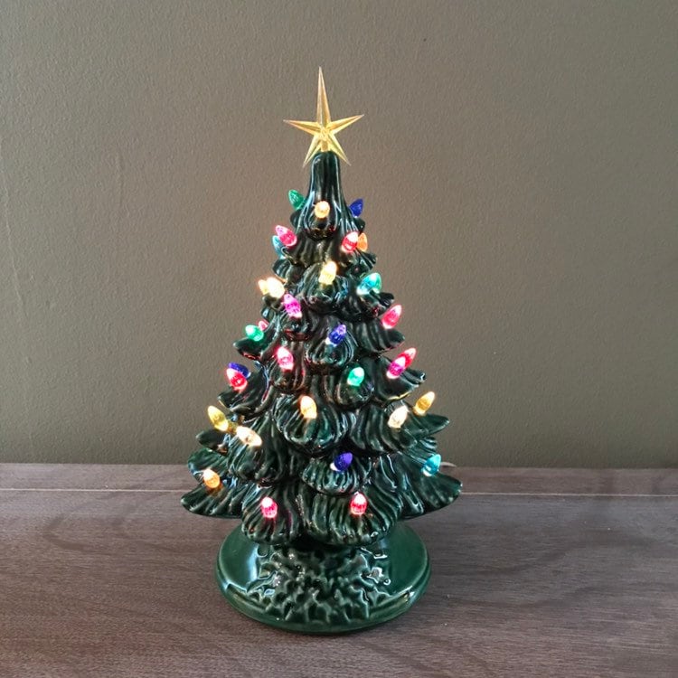 Ceramic Christmas Tree With Pointed Bulbs. Small Ceramic - Etsy