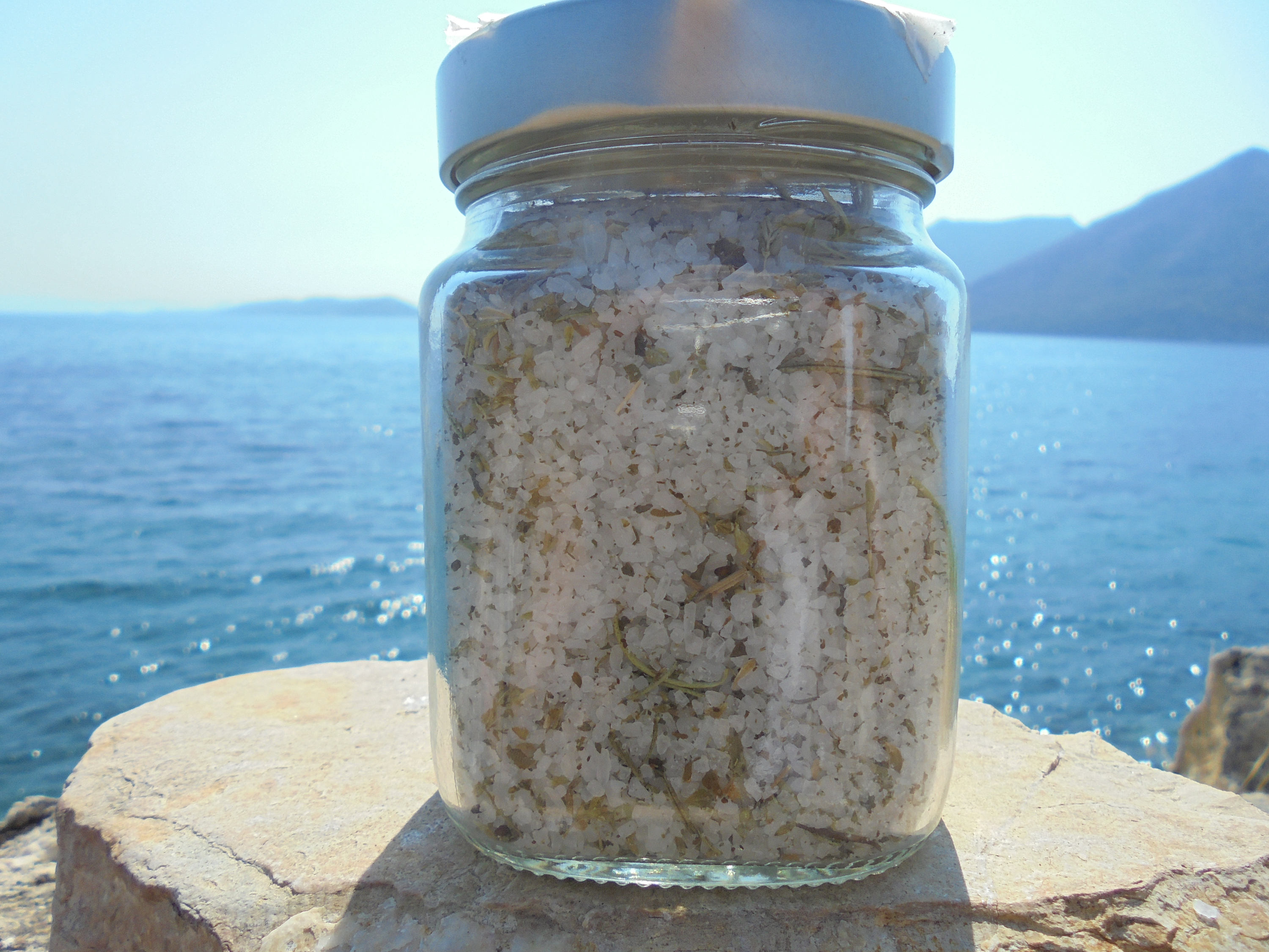 Natural Raw Greek Sea Salt With Organic Dried Herbs Thyme | Etsy UK