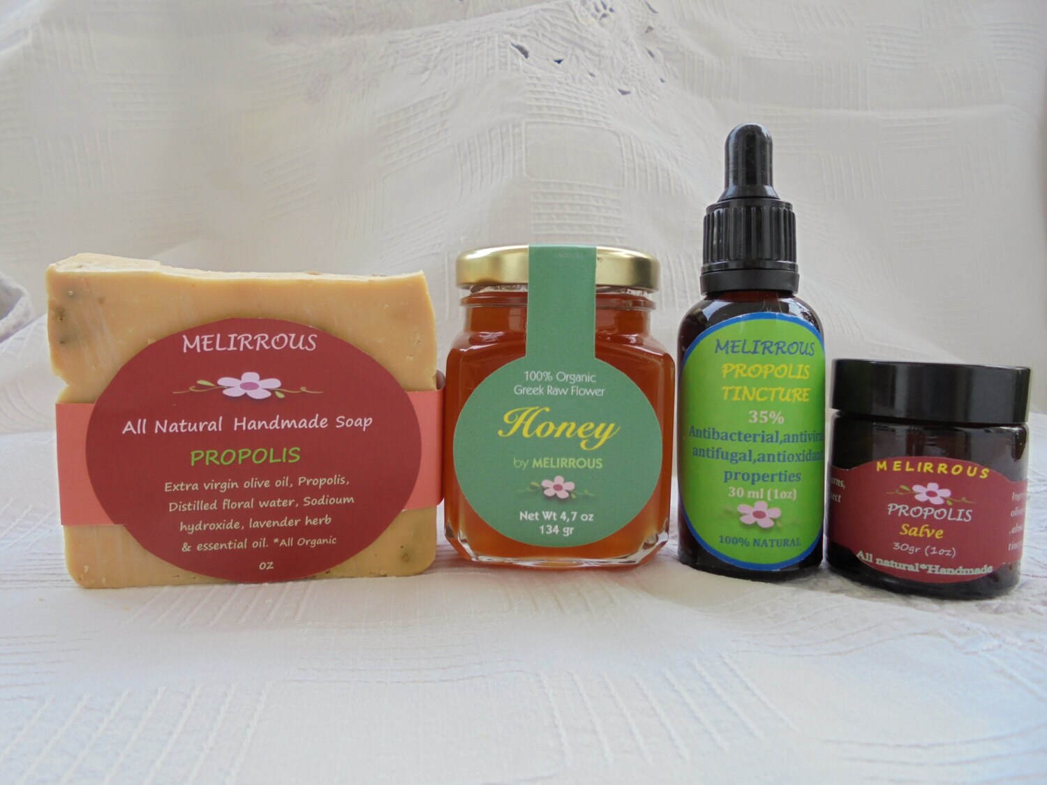 GIFT SET of Honey Propolis Soap Salve and Tincture Made of - Etsy