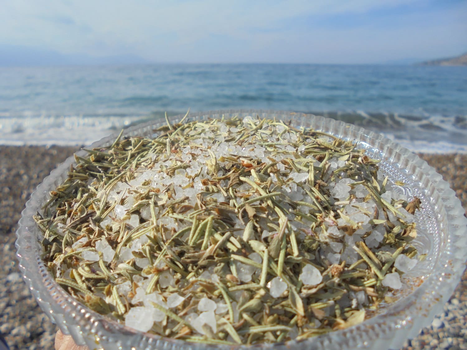 Natural Raw Greek Sea Salt With Organic Dried Herbs, Thyme, Oregano ...
