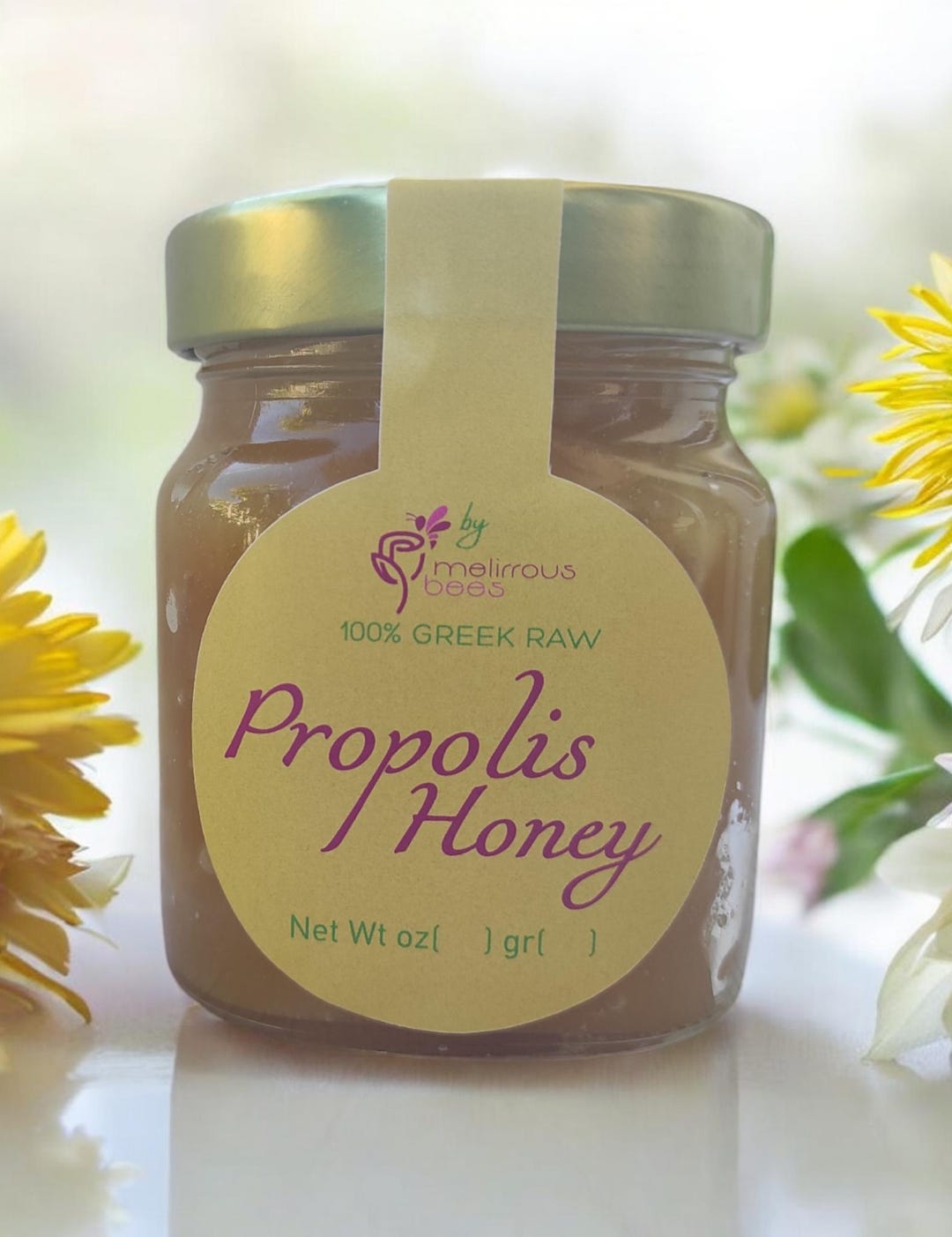 Greek Raw Flower Honey With Propolis - All Natural Remedy - Antioxidant ...