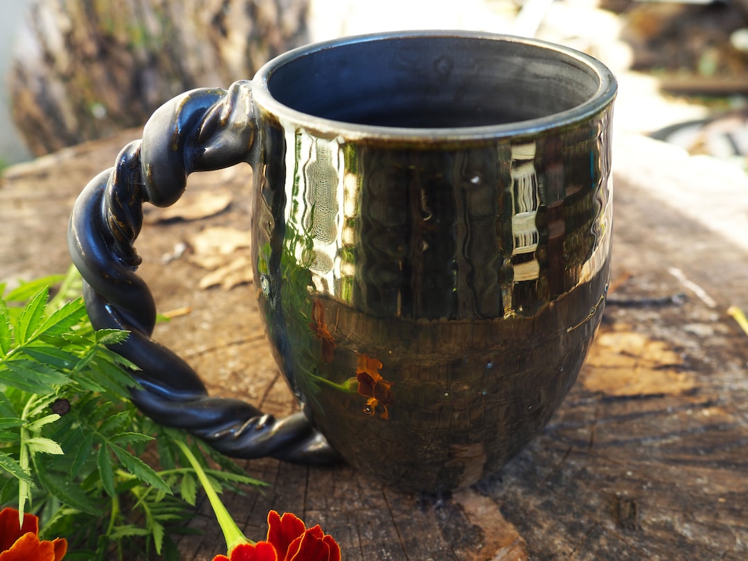 Latvian Handmade Braid/rope Traditional Culture Ceramic Shiny Mug-made ...