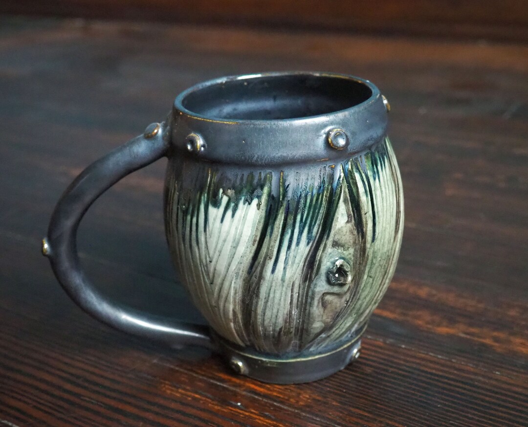 Metal Wood Pottery Handmade GOT LOTR Wizard Viking Meeker Mug Stein ...