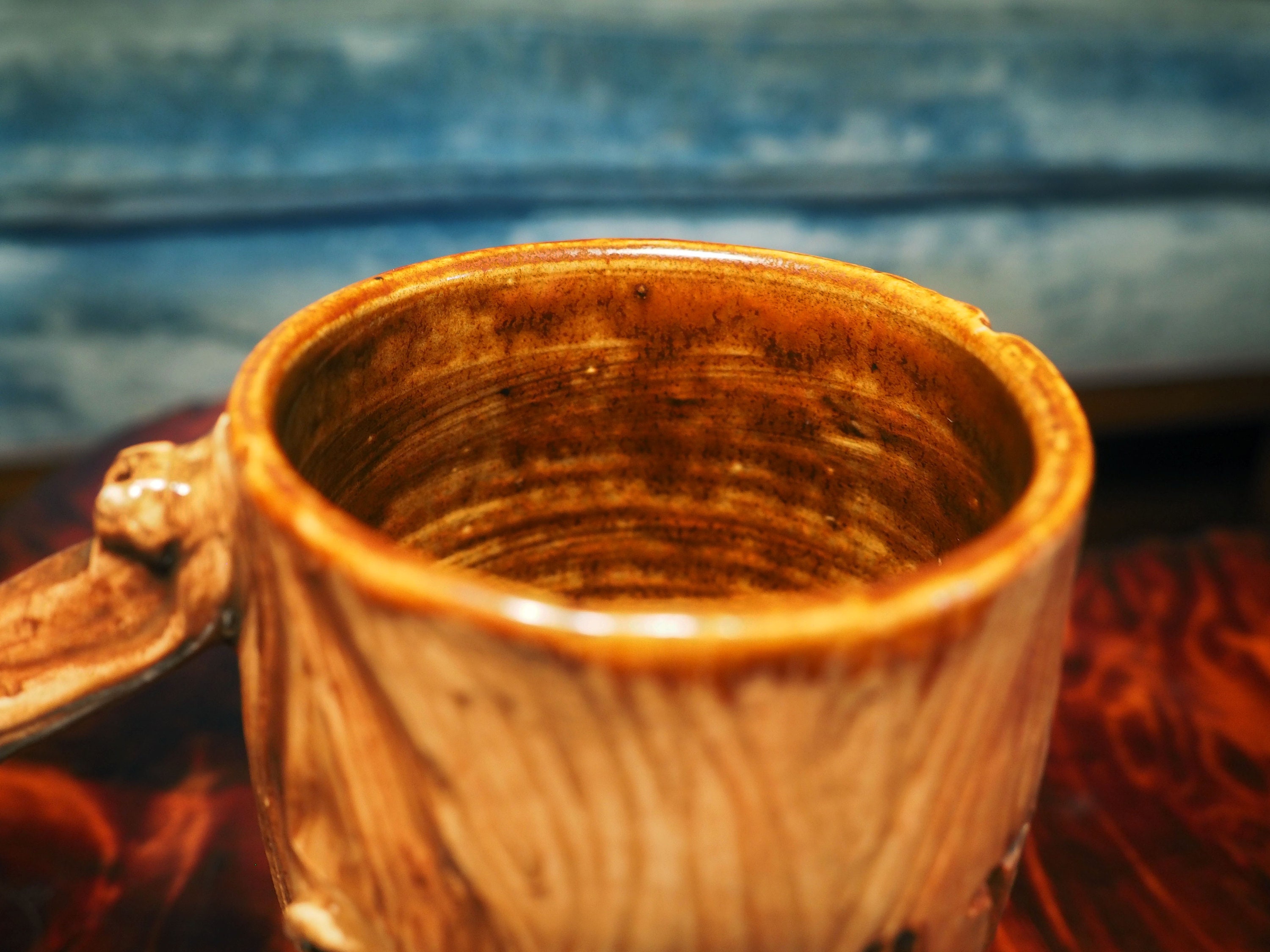 Artisan Crafted Personalized Woodgrain Textured Ceramic Tree Custom Mug ...