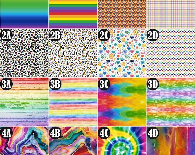 Rainbow Printed HTV, Ombre Rainbow, Heat Transfer Vinyl, Rainbow ...