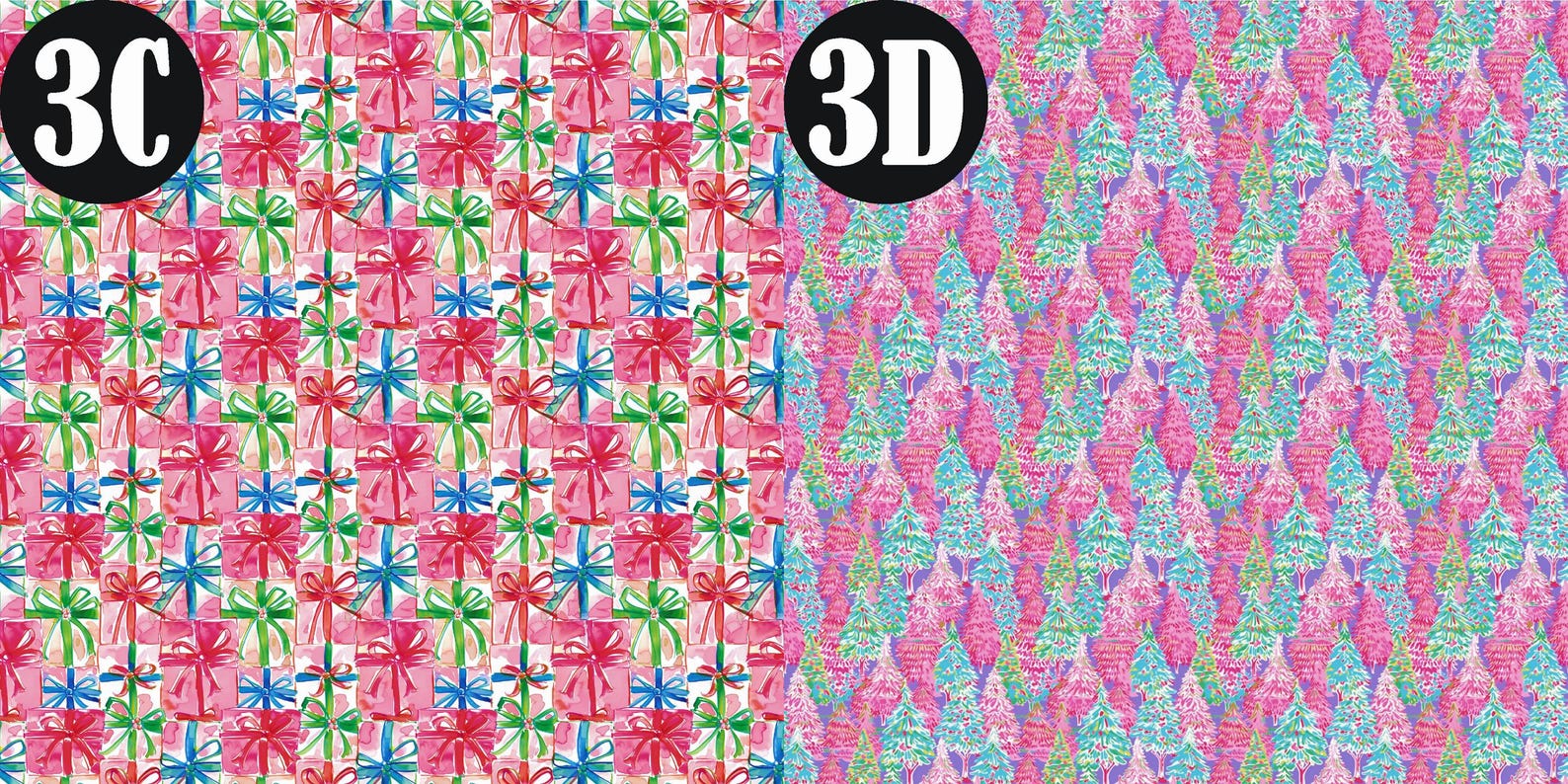 Preppy Christmas Patterned Vinyl, Preppy HTV, Christmas Tree Print ...