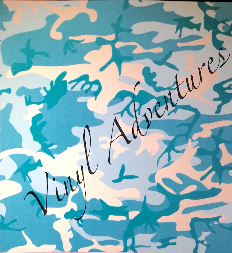 Camo Pattern Vinyl Camouflage Vinyl Army Teal Pink | Etsy