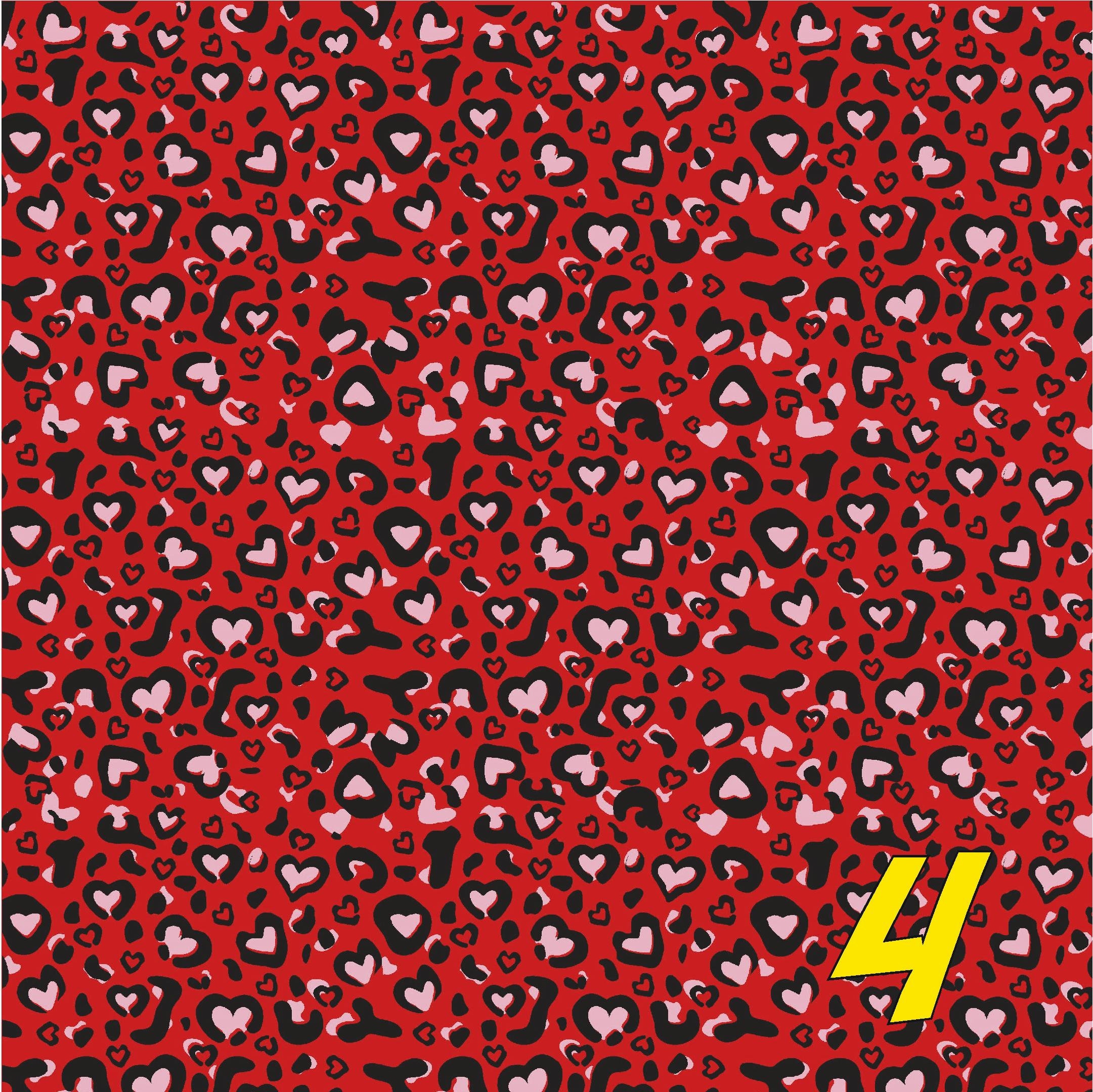 Cheetah Print HTV, Valentine Heat Transfer, Leopard Iron on Vinyl ...