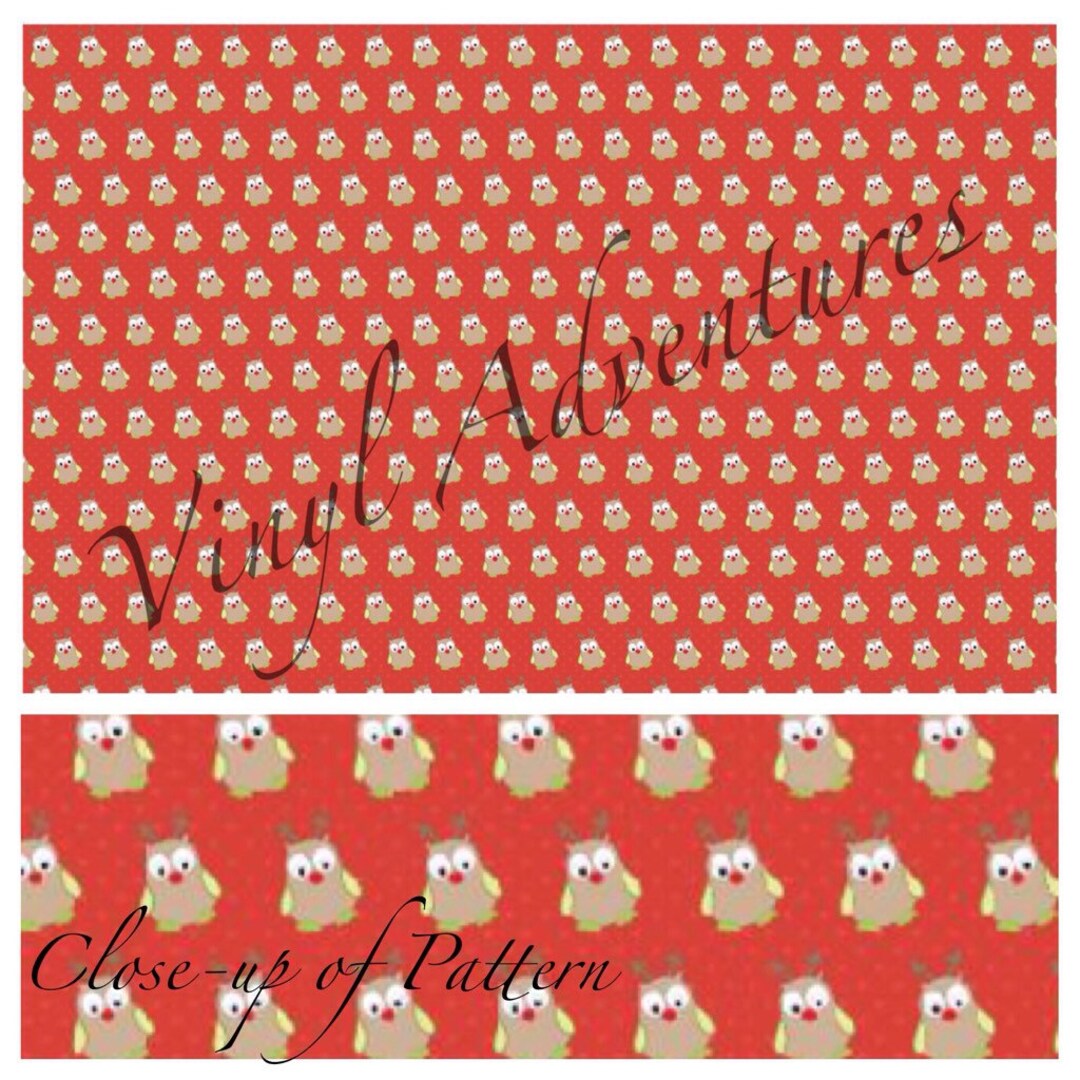 Heat Transfer Vinyl, Christmas Holiday Owl Pattern HTV, 1 Sheet, Siser ...