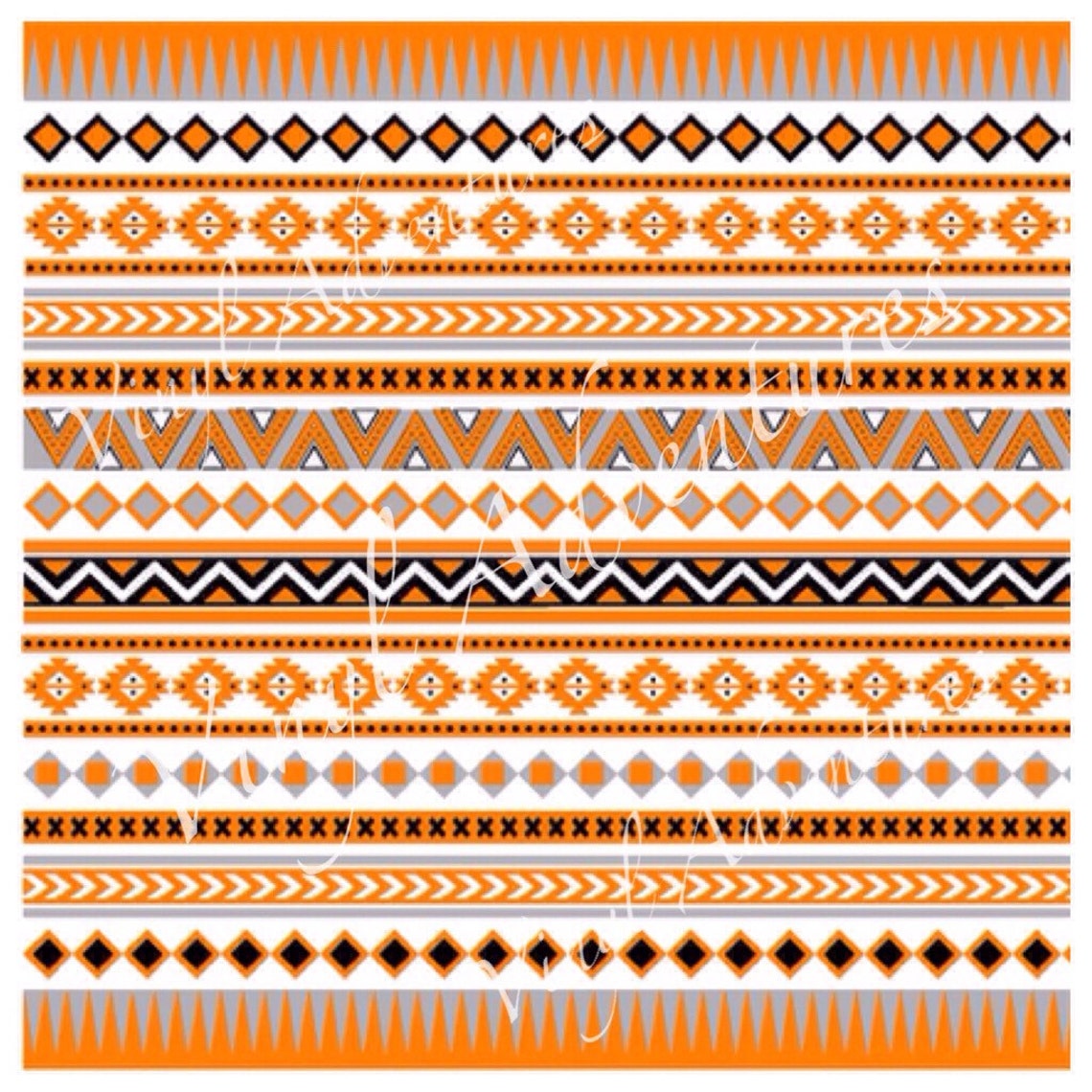 Aztec Pattern Vinyl Tribal Pattern Vinyl Orange Black Gray - Etsy