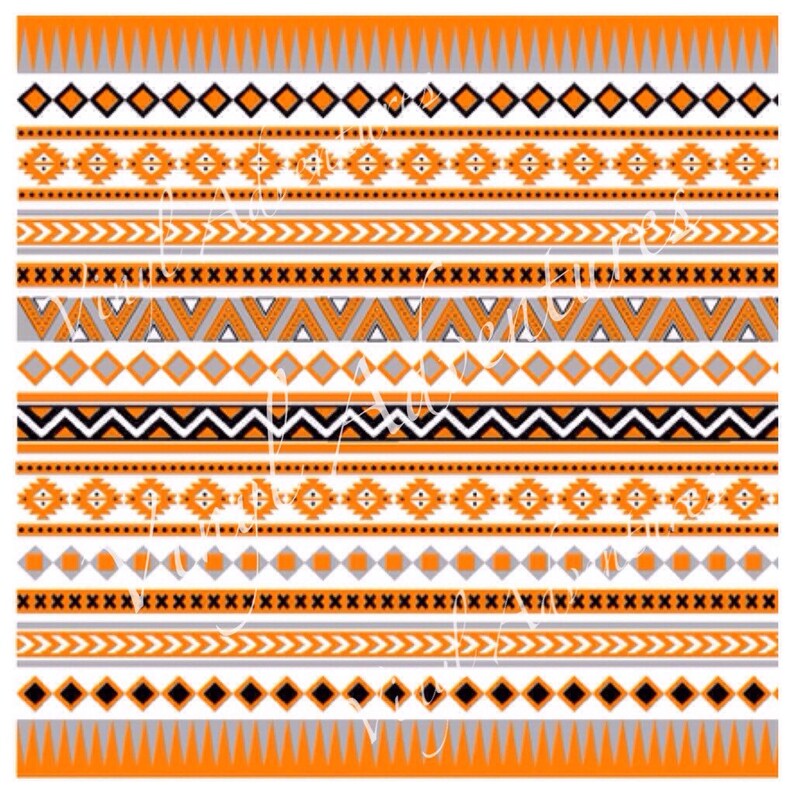 Aztec Pattern Vinyl Tribal Pattern Vinyl Orange Black Gray - Etsy