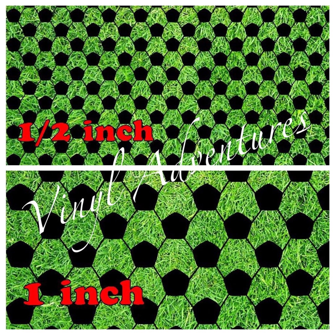 Soccer Heat Transfer Vinyl, Sport Patterned HTV, Soccer Grass Pattern ...
