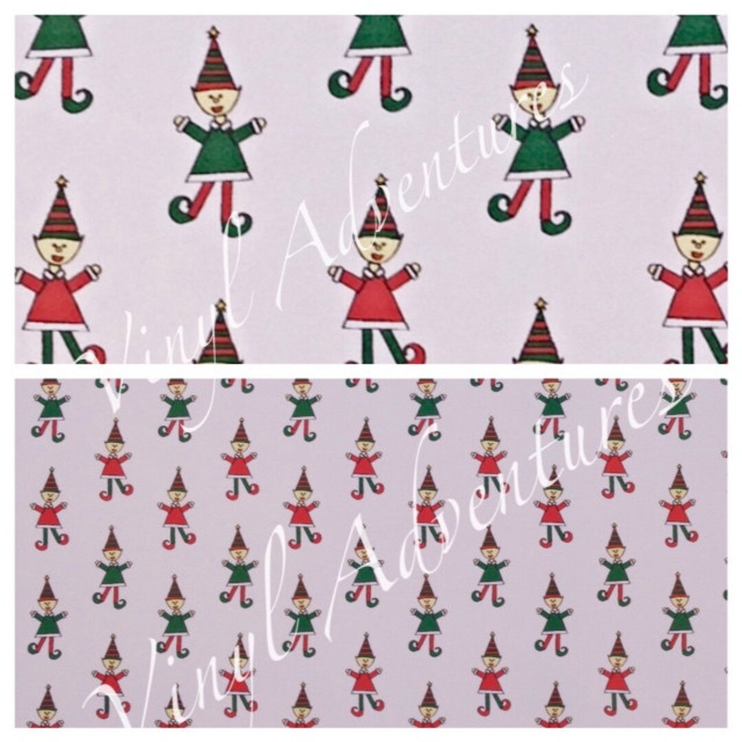 Heat Transfer Vinyl, Christmas HTV, Elf, Elves, Holiday Pattern HTV, 1 ...