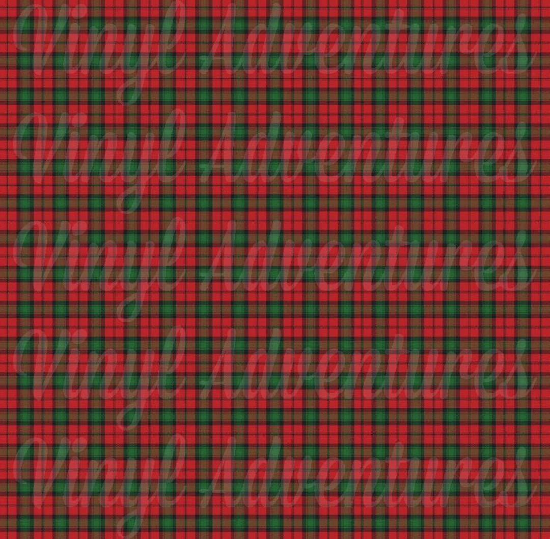 Plaid Heat Transfer Vinyl, Plaid Pattern HTV, Red Green Plaid HTV ...