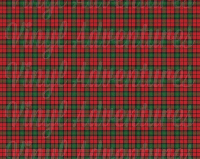 Plaid Heat Transfer Vinyl, Plaid Pattern HTV, Red Green Plaid HTV ...