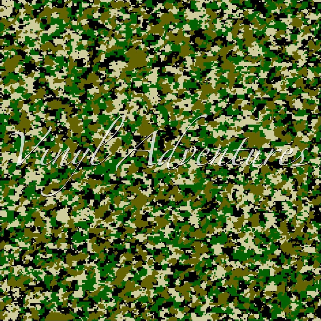 Army Digital Camo Pattern Vinyl Green Digital Camouflage | Etsy