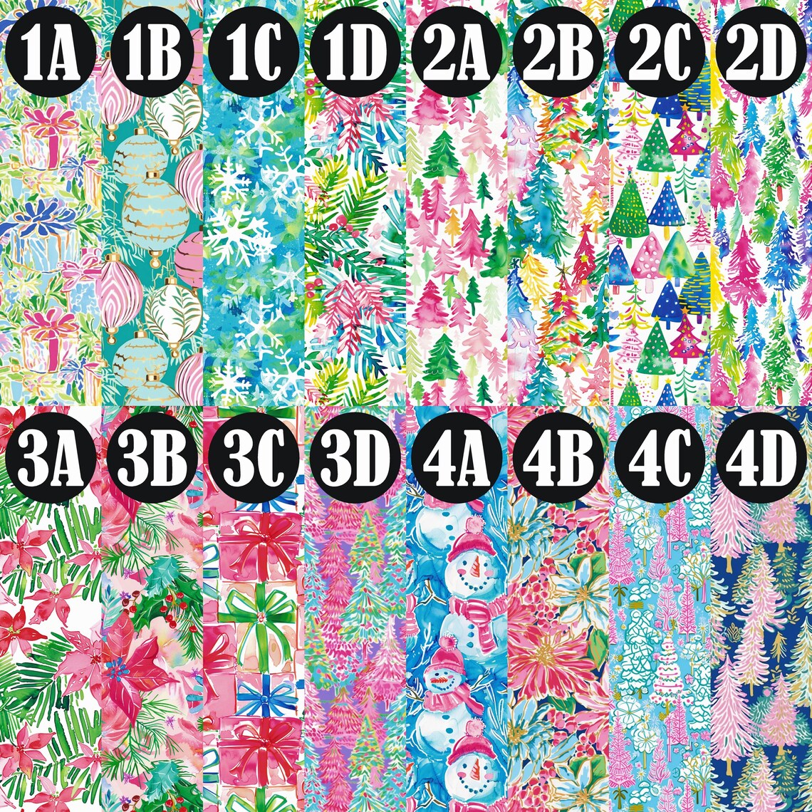 Preppy Christmas Patterned Vinyl, Preppy HTV, Christmas Tree Print ...