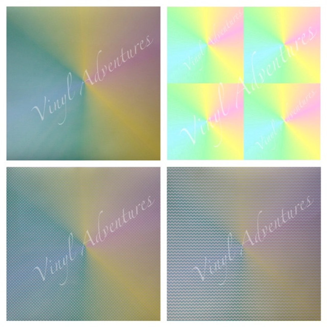 Gradient Heat Transfer Vinyl, Pastel Gradient Pattern HTV, Ombre ...
