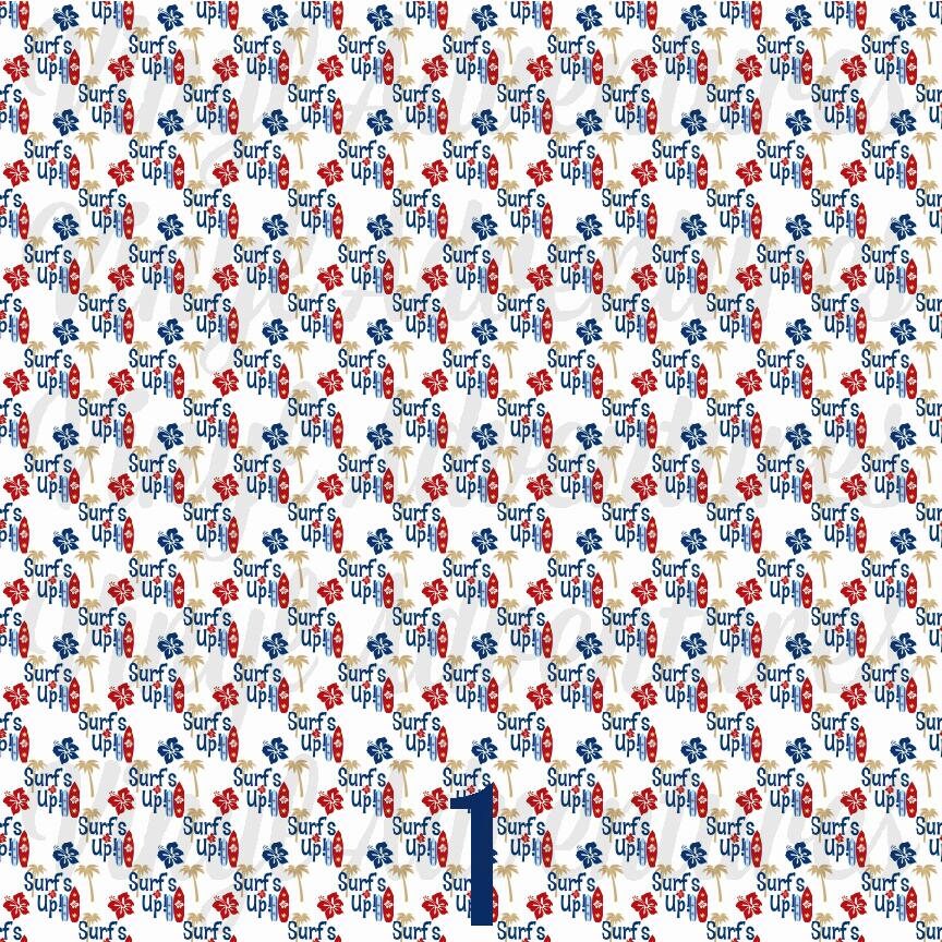 Summer Pattern Vinyl, Beach, Surfing, Sand, Swimming, Surfboard, Stripe ...