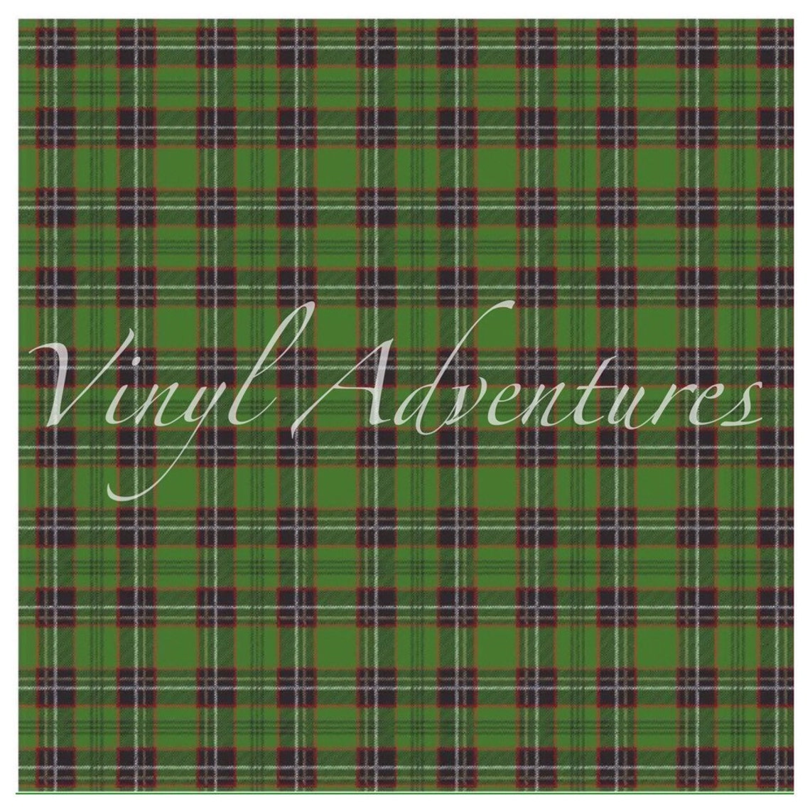 Heat Transfer Vinyl Tartan Plaid Pattern HTV Green Black Red | Etsy