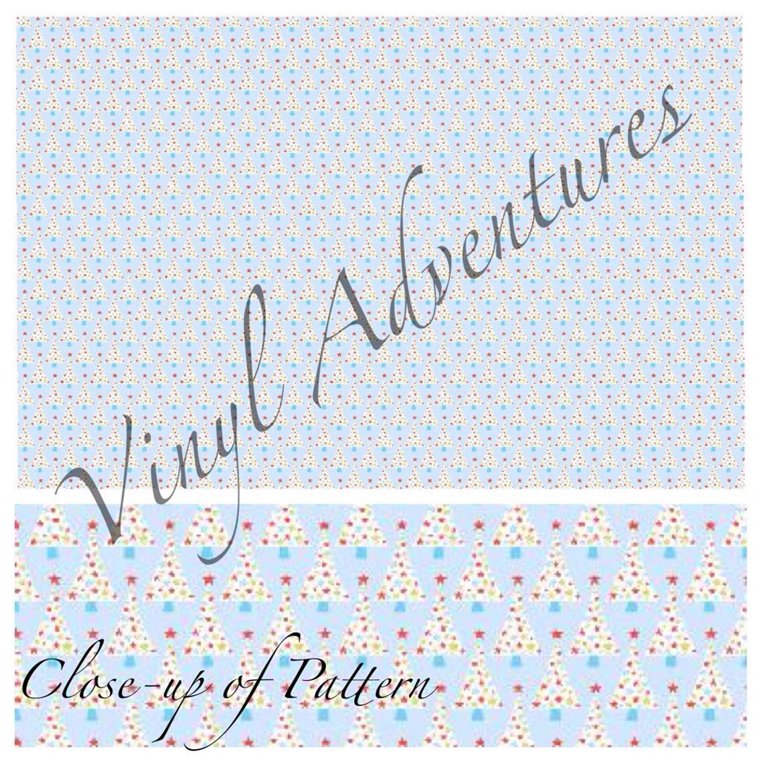 Christmas Heat Transfer Vinyl, Christmas Tree Pattern HTV, Holiday ...