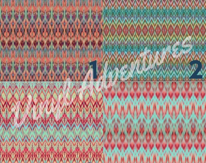 Aztec Heat Transfer Vinyl, Tribal Pattern HTV, Coral Mint Teal HTV ...