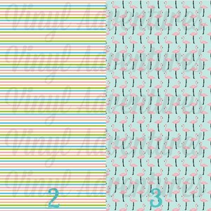 Summer Heat Transfer Vinyl, Flamingo, Beach, Plaid, Polka Dot, Stripe ...