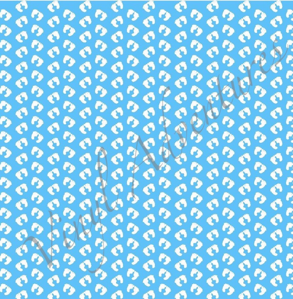 Baby Feet Pattern Vinyl Blue Background 12x12 - Etsy