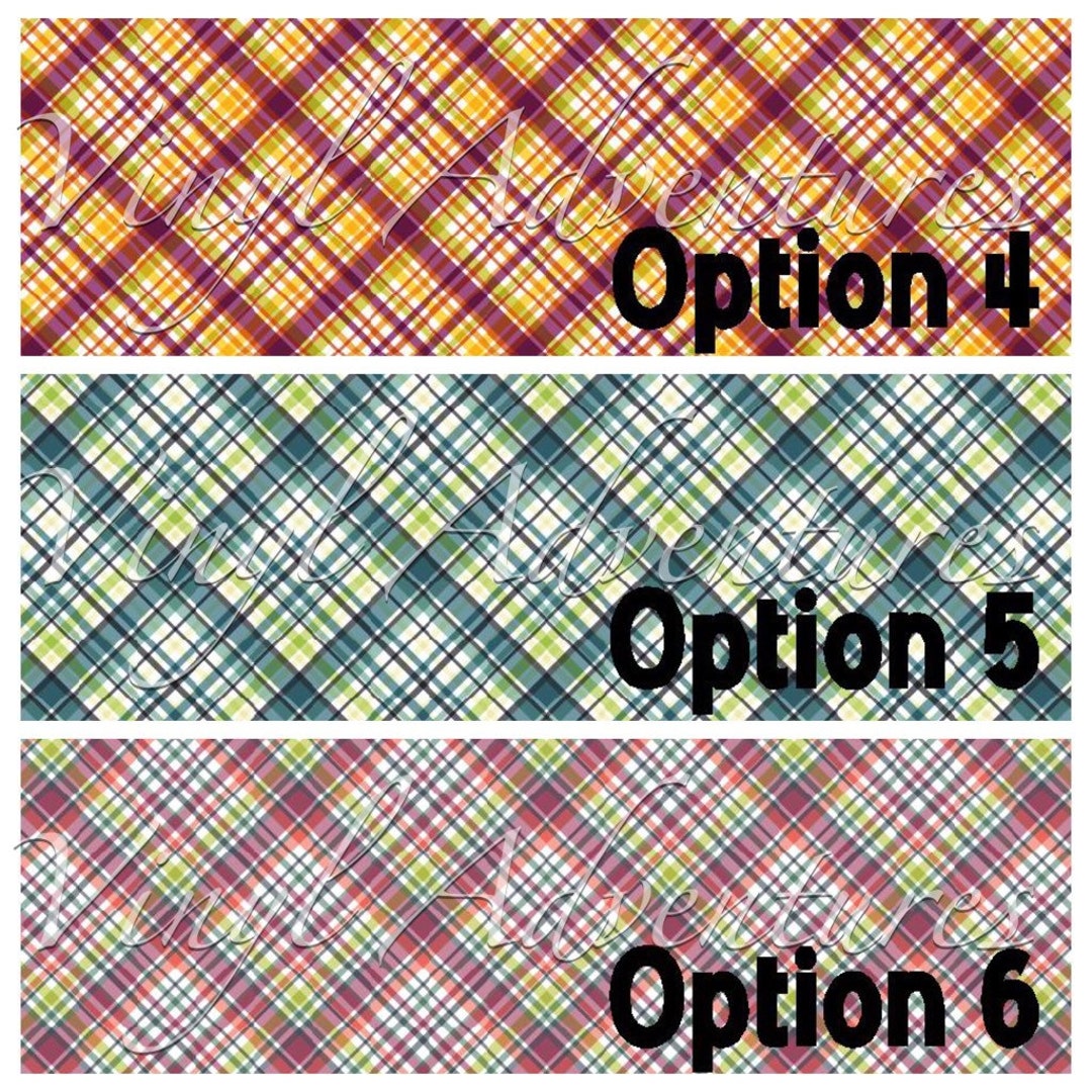Plaid Pattern Vinyl, Fall, Maroon Orange Blue Green Purple Plum ...