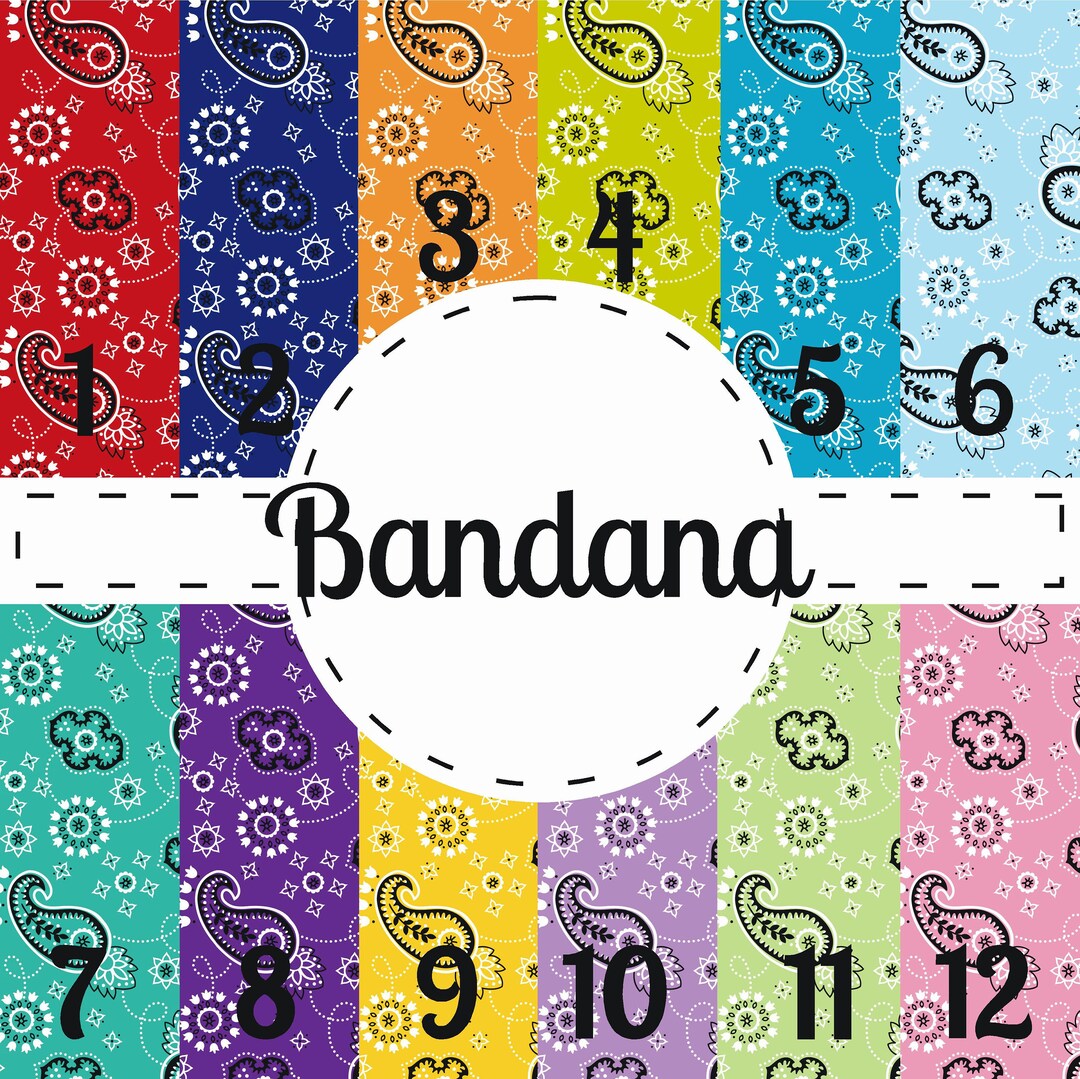 Bandana Heat Transfer Vinyl Red Pattern HTV Paisley - Etsy