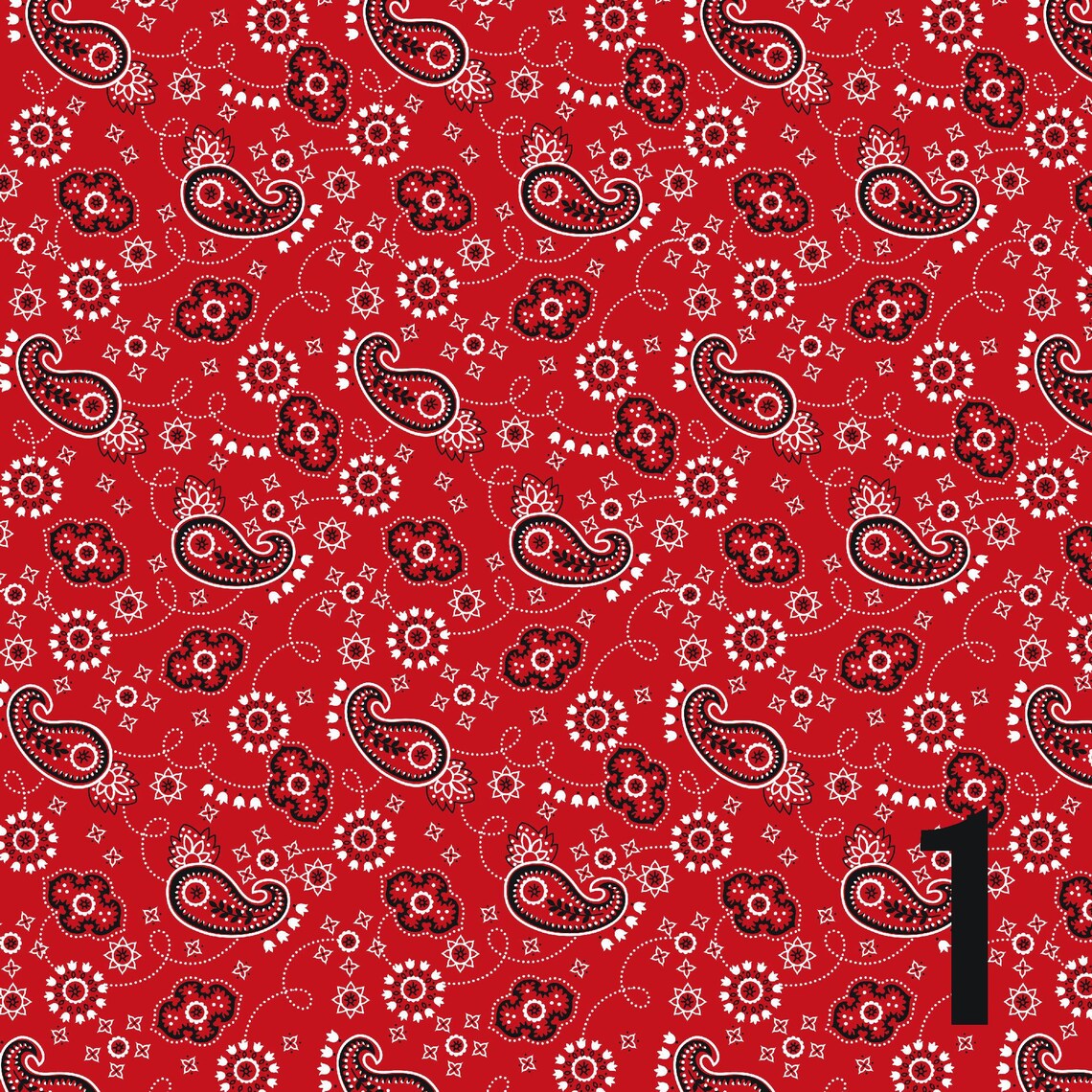 Bandana Pattern Vinyl Red Bandana Patterned Vinyl - Etsy