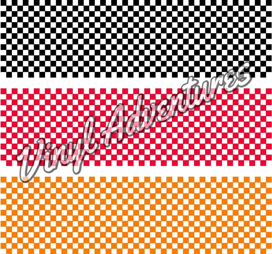 Checkered Flag Pattern Vinyl, Black Red Orange, Checkered, Sports ...