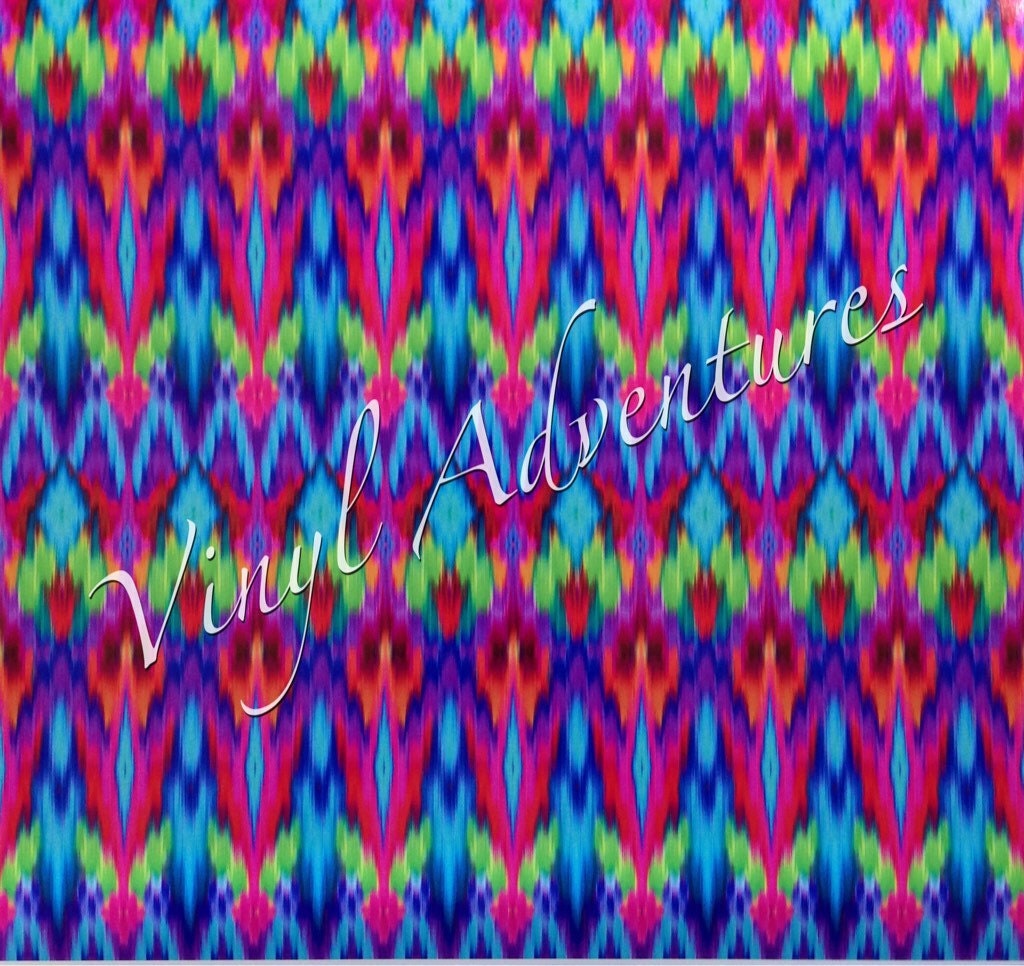 Aztec Pattern Vinyl, Tribal Pattern Vinyl, Blue Green Purple Aztec ...