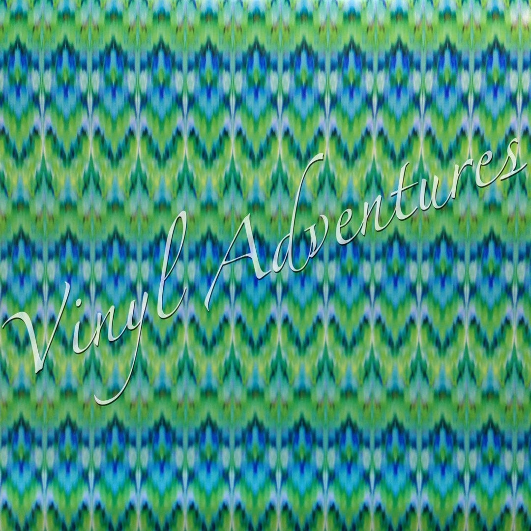 Aztec Pattern Vinyl, Tribal Pattern Vinyl, Blue and Green Aztec Tribal ...
