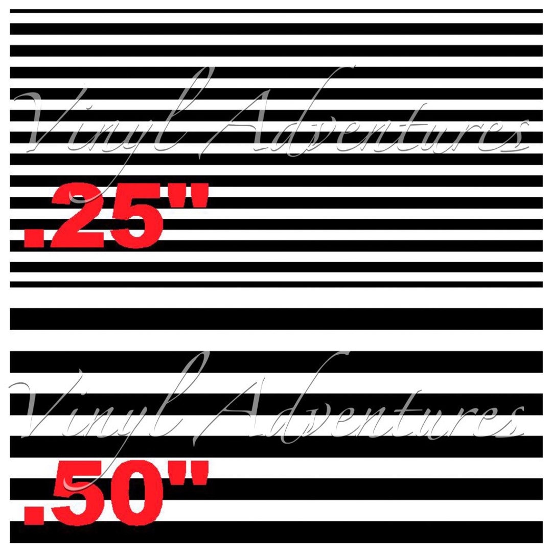 Striped Heat Transfer Vinyl, Black White Stripes, HTV, Qty1, Siser ...