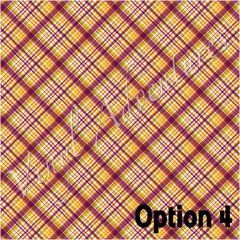 Plaid Pattern Vinyl Fall Maroon Orange Blue Green Purple | Etsy