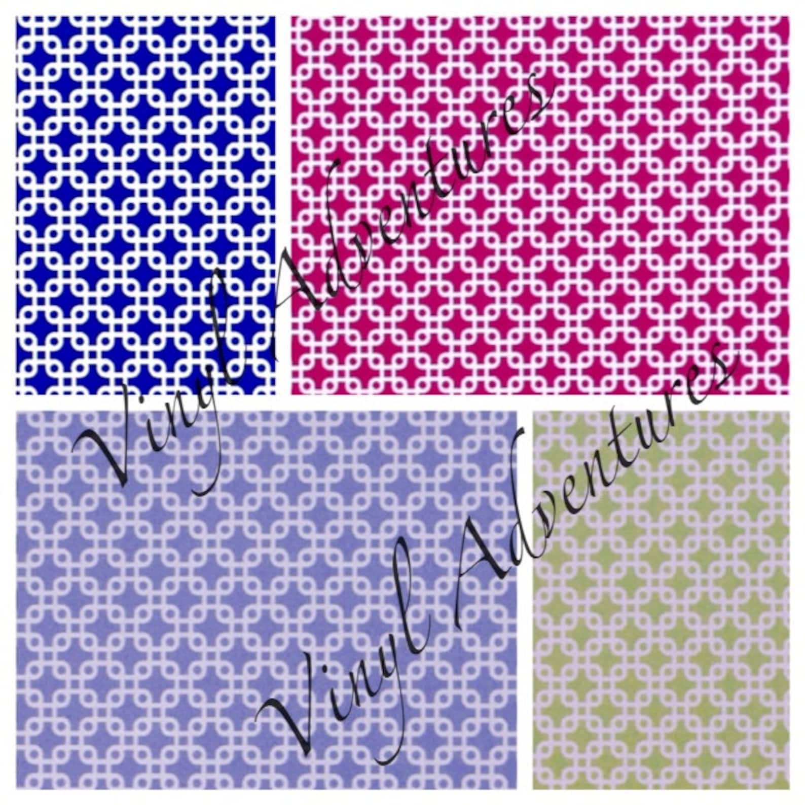 Patterned HTV Pattern Heat Transfer Vinyl Retro Square - Etsy