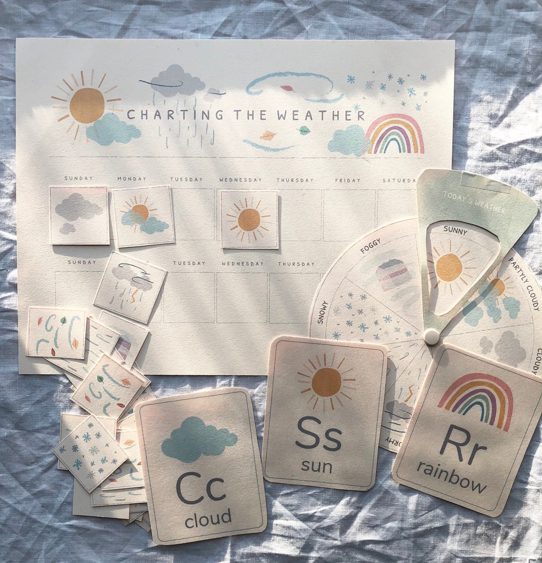 Printable Chart the Weather Bundle | Digital Download | Preschool Early ...