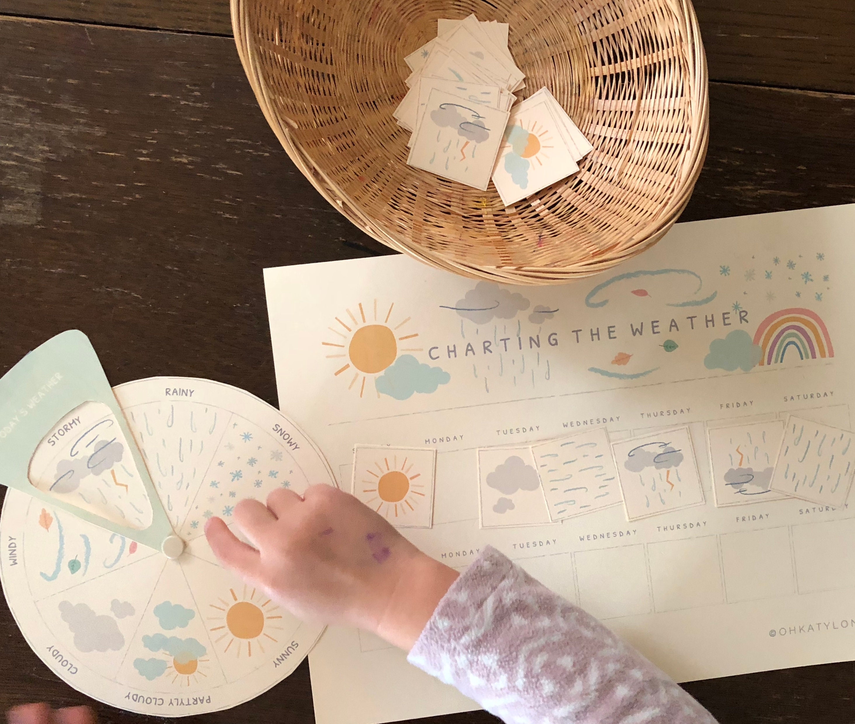 Printable Chart the Weather Bundle | Digital Download | Preschool Early ...