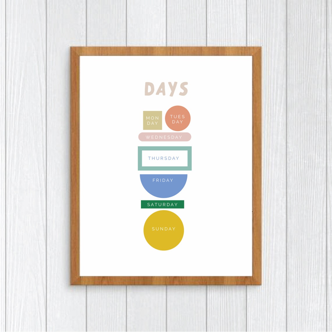 Printable Days of the Week Bundle | Digital Download | Preschool Early ...