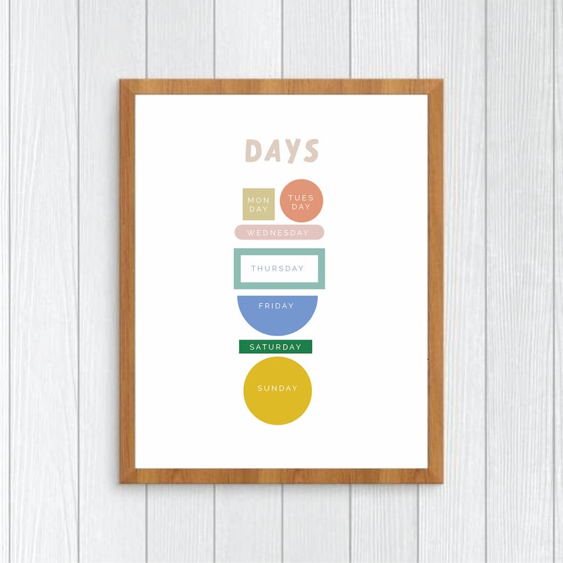 Printable Days of the Week Bundle | Digital Download | Preschool Early ...