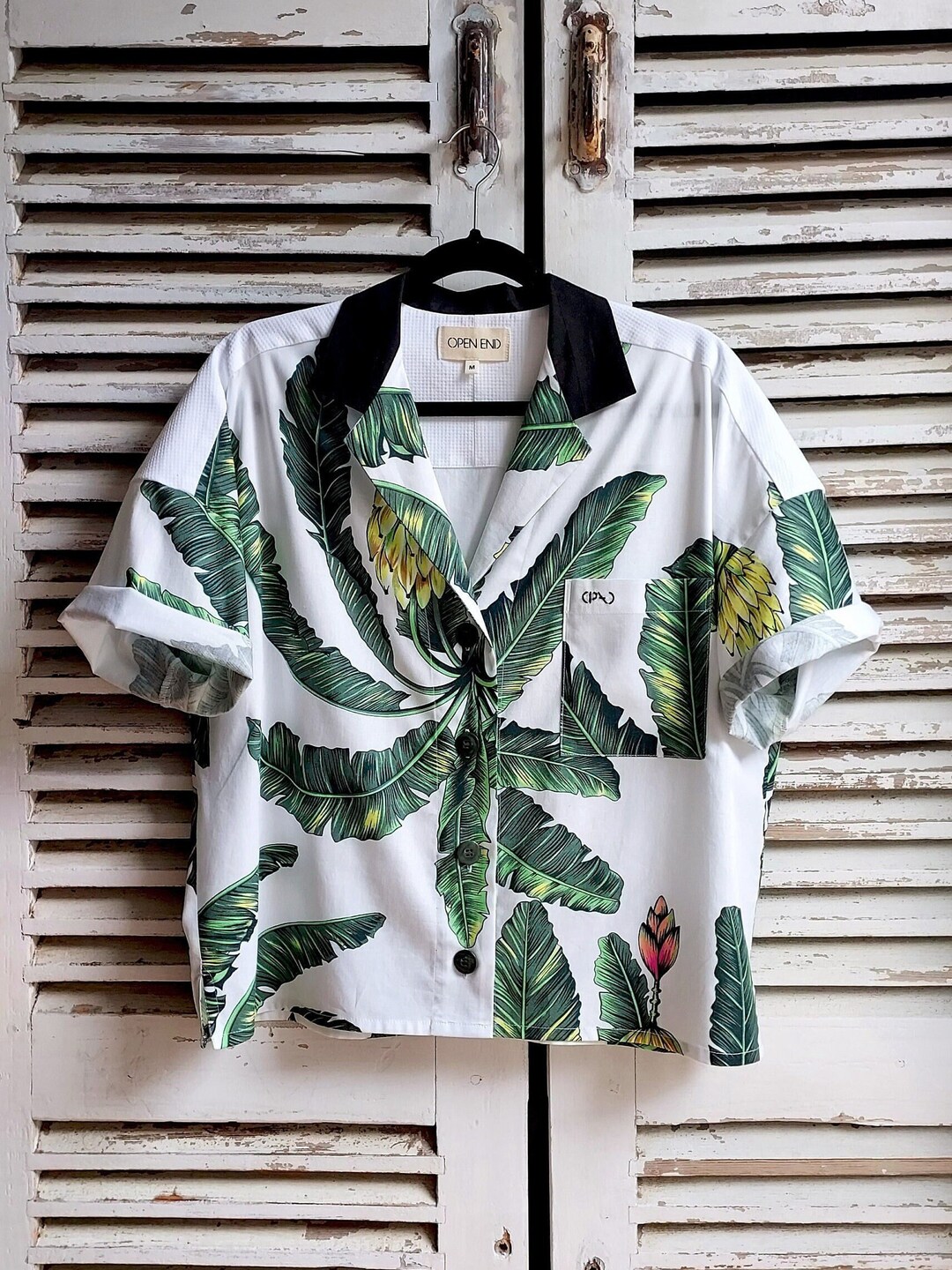 ORIGIN Palm White Shirt. Handmade in France. Unique Pieces, Upcycled ...