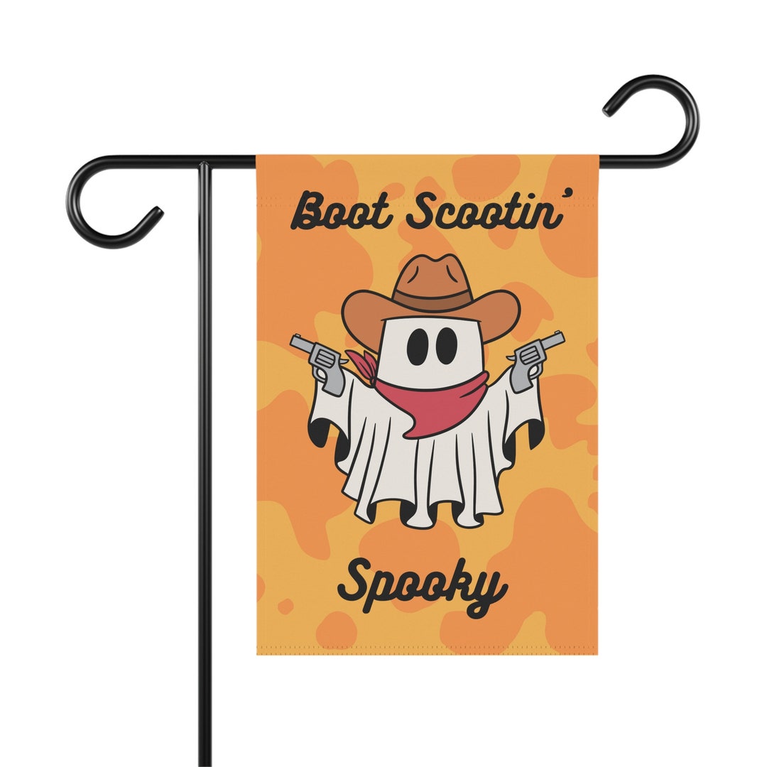 Boot Scootin' Spooky, Country, Western, Funny Garden Flag, Halloween ...