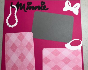 Disney Minnie Mouse Scrapbook Layout 1 Page 12x12 Premade Page ...