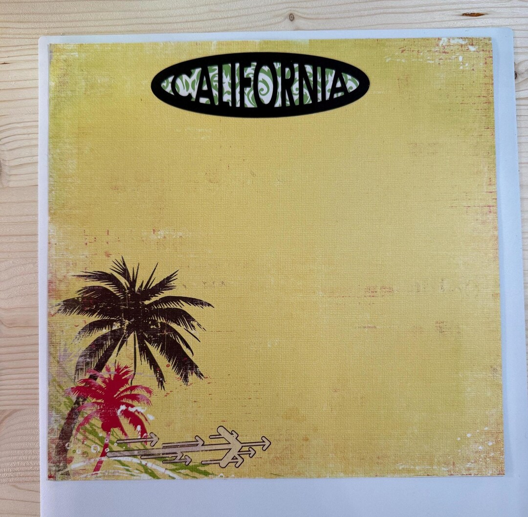 California Premade Scrapbook Page 12x12 - Etsy