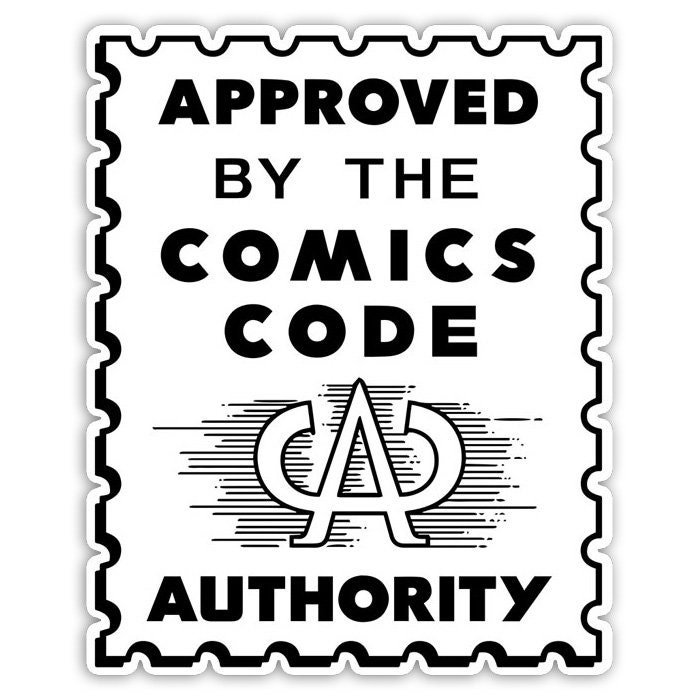 Comics Code Authority 3 Vinyl Sticker for Comic Book Fans & Collectors ...