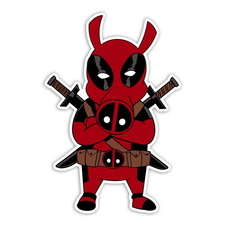 Deadpork 3 Vinyl Sticker Deadpool Pig Comic Book Character Decal - Etsy