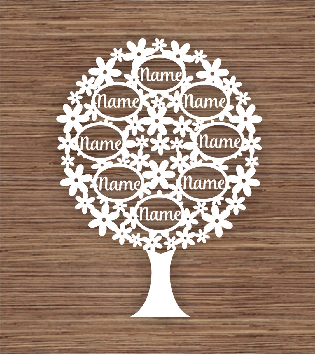 Custom Family Tree for 8 PDF SVG commercial Use Instant - Etsy Australia